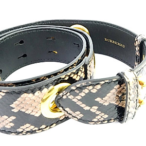 BURBERRY Pink Apricot Ladies Phyton Print Leather Handbag Belt Strap