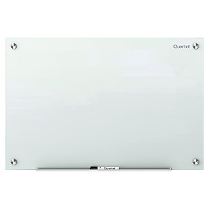 Quartet Magnetic Glass Dry Erase White Board, 8' x 4' Whiteboard, Infinity Frameless Mounting, White Surface (G9648W-A)