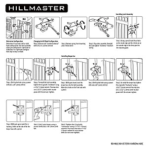 HILLMASTER Heavy Duty Self-Locking Gate Latch for Wooden Fence, Post Mount Automatic Gate Lock Gravity Door Latch Hardware for Secure Pool, Outdoor Garden, Metal Gates Vinyl Fence, Black Finish
