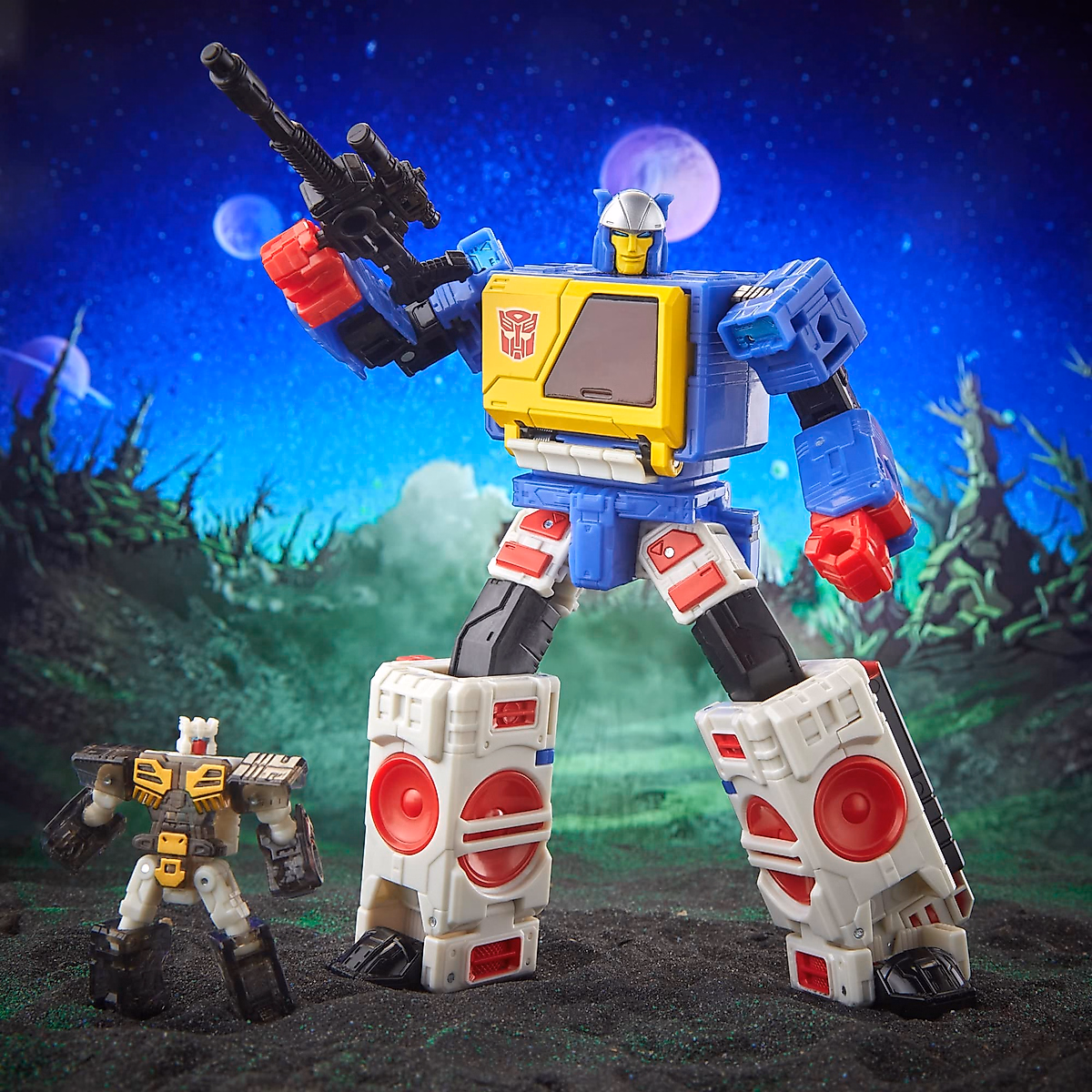 Transformers Toys Legacy Evolution Voyager Twincast and Autobot Rewind Toy, 7-inch, Action Figures for Boys and Girls Ages 8 and Up