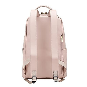 Kah&Kee Feaux Leather Backpack Purse for Women Casual Travel Fashion Daypack (Tan Pink)