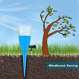 OZMI Plant Self Watering Spikes Devices, 12 Pack Automatic Irrigation Equipment Plant Waterer with Slow Release Control Valve, Adjustable Water Volume Drip System for Home and Vacation Plant Watering