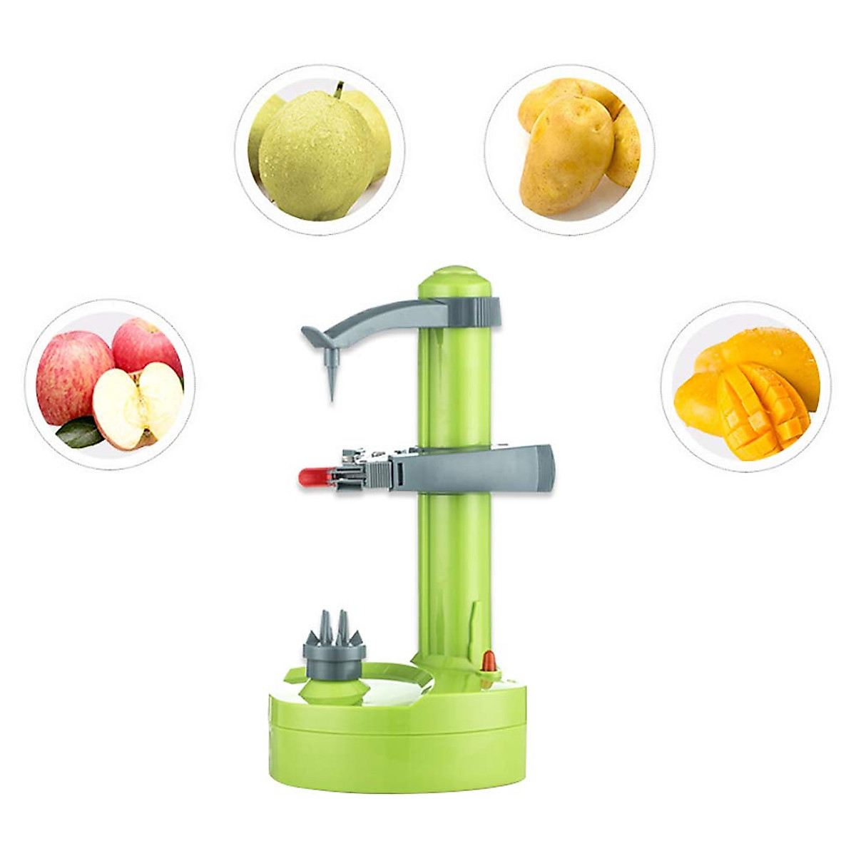 AnEssOil Electric Peeling Machine Multifunctional Fruit Peeler Potato Electric Peeling Apple Artifact Peeler (WHITE)