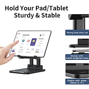 TriPro Tablet Stand -Portable Monitor Stand,4.72" Wide, Adjustable & Foldable, Super Sturdy, Holder for Desk Compatible with iPad/Tablets/Monitor 7"-15.6" and Surface Pro