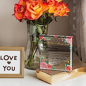 Acrylic Christian Gift for Women Friendship Gift Thank You Gift Inspirational Gift Easter Gift Cardinal Gift for Her Crystal Table Decor Office Desk Sign (Flower Style)