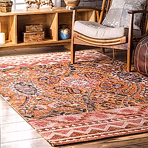 nuLOOM Natura Arwa Crafts Suzani Area Rug, 4' x 6', Sunset