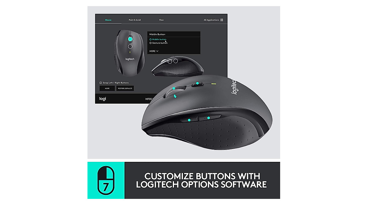 Logitech MK570 Wireless Wave Keyboard & Mouse Combo | Ergonomic & Reliable
