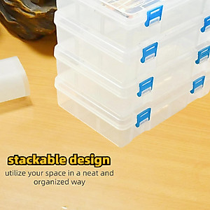 CSNGHSD Plastic Pencil case, Large Plastic Pencil case with lid. Transparent. Hard Pencil Double Storage Multi-Layer Tool Box for School Art Box