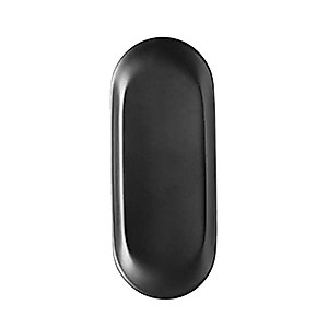 Stainless Steel Towel Tray Dish Plate Tea Storage Tray Fruit Cosmetics Jewelry Organizer Oval Black Tray