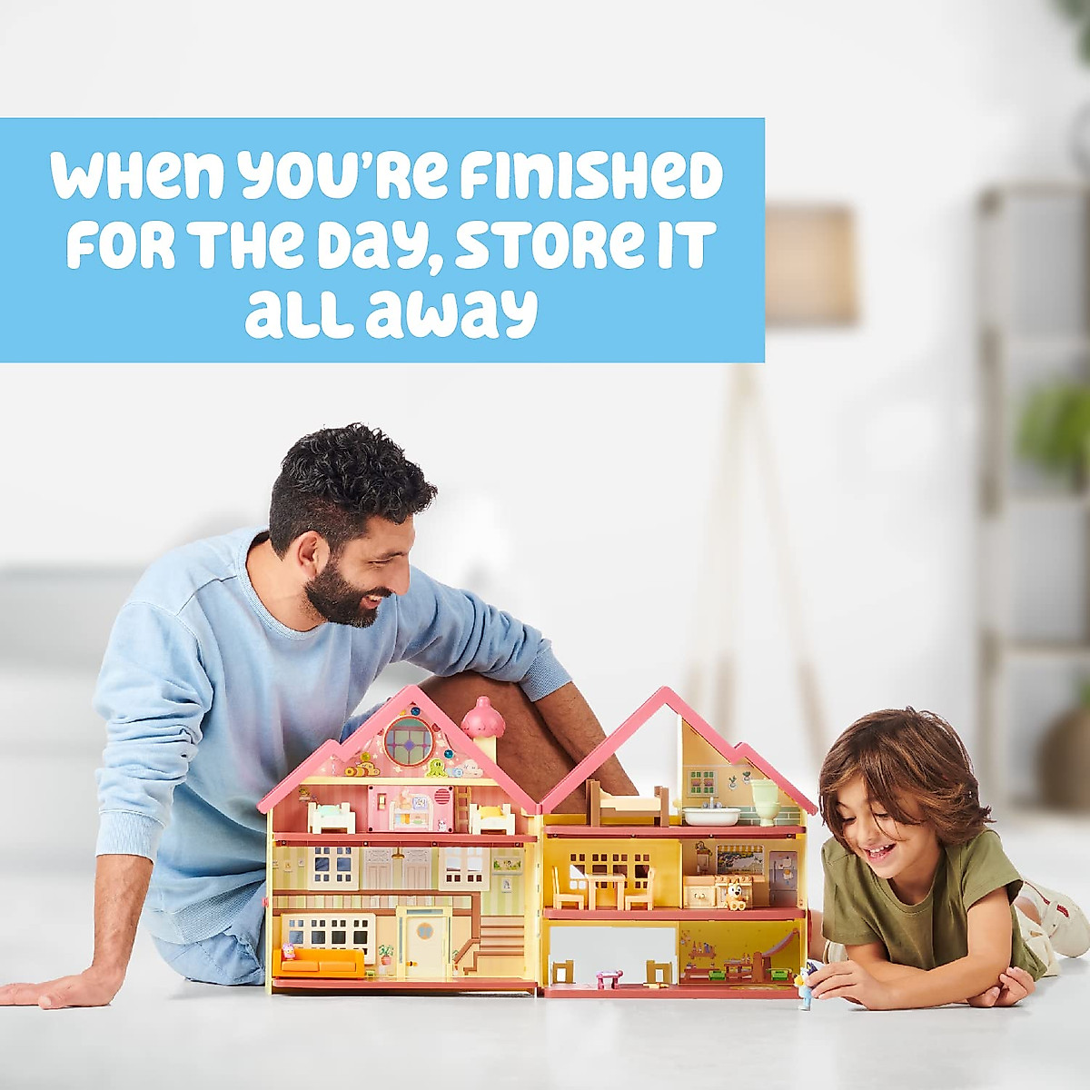 Bluey Ultimate Lights & Sounds Playhouse & Toy Box, 2.5-3 inch Figures | Amazon Exclusive