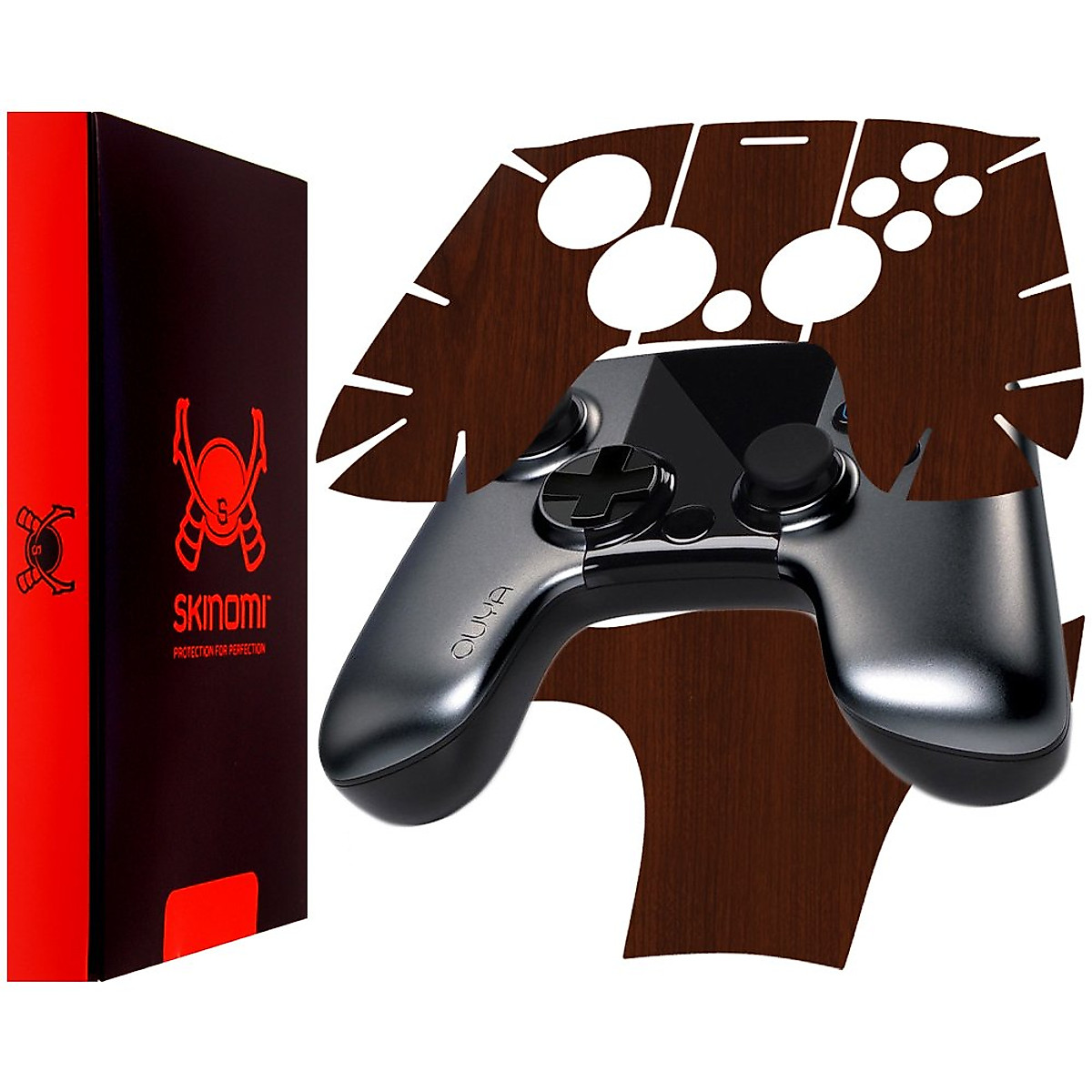 Skinomi Dark Wood Full Body Skin Compatible with Ouya Controller (Full Coverage) TechSkin Anti-Bubble Film