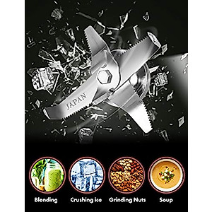 WantJoin Professional Soundproof Quiet Blender, Commercial Smoothie Blenders Countertop Blender with Shield Sound Enclosure,Multifunctional,Speed Control,Self-Cleaning