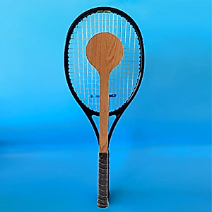 Wooden Tennis Spoon Sticking Practice Tennis Racket Accurately Tennis Pointer Improve Sweet Spot Trainer with Storage Bag for Sports Swing Practice Training Aid(60cm)