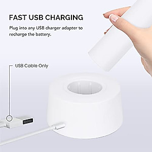 Bug Zapper, ZAPGEAR USB Rechargeable Electric Fly Swatter, 1200mAh with Charging Base, Home Night Lamp, 3000 Volt Mosquito Zapper, Indoor Mosquito Killer & Insect Killer Against Flies, Moths (Medium)