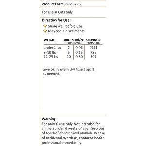 Amber NaturalZ Catizol Simply Comfort Herbal Supplement for Cats | Feline Support for Occasional Discomforts and Normal Body Temperature | 4 Fluid Ounce Glass Bottle | Manufactured in The USA