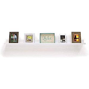InPlace 72" W x 4.5" D x 3.5" H White Picture Ledge Shelf 9602058E