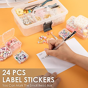 Find Scrapblooms Plastic Bead Storage Containers,17 pack Bead Organizer Box With Handle and Removable Tray,Portable Art Storage Case Jewelry Beads Storage Box Set(Empty)