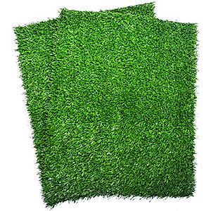 Artificial Dog Grass Pee Pad 20”x 25” 2Pack, Washable Indoor Potty Training Replacement Turf for Puppy, Reusable Realistic Grass for Dogs