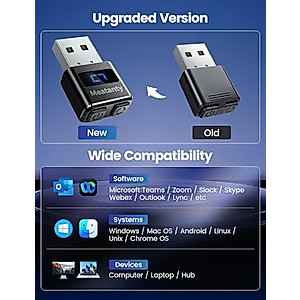Meatanty Metal Tiny Mouse Jiggler, USB Mouse Mover Undetectable, Automatic Shaker with Separate Mode and ON/Off Buttons, Mouse Moving Device LED Screen, Wiggler Giggler Keep Computer/PC/Laptop Awake