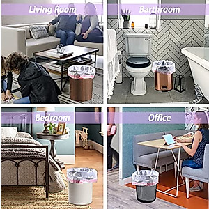 Small Trash Bag - 2.6 Drawstring Garbage Bags Bathroom Trash can Liners 10 Liters for Bedroom Bathroom Office Home 60 Counts