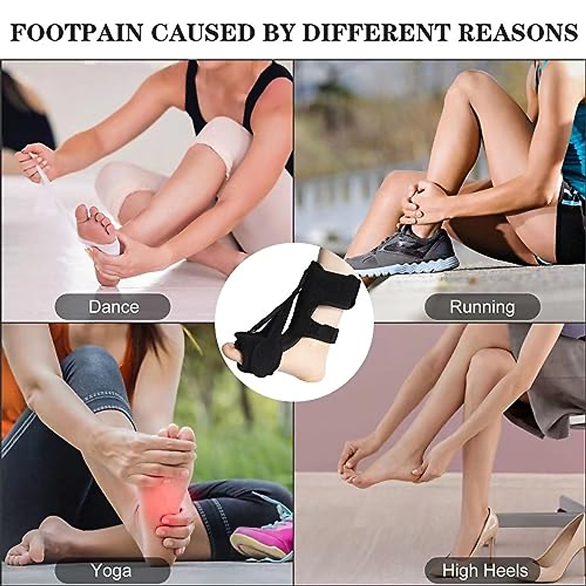 2 Pack Plantar Fasciitis Relief Night Splint, Upgrade 3 Adjustable Foot Brace Plantar Fasciitis Night Splint, Foot Drop Orthotic Brace, Fit Women Men Plantar Fasciitis Relief Heel Achilles Pain