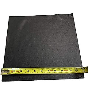 Natural Grain Cow Leathers: 12'' x 12'' Pre-Cut Leather Pieces (Black, 1 Piece)