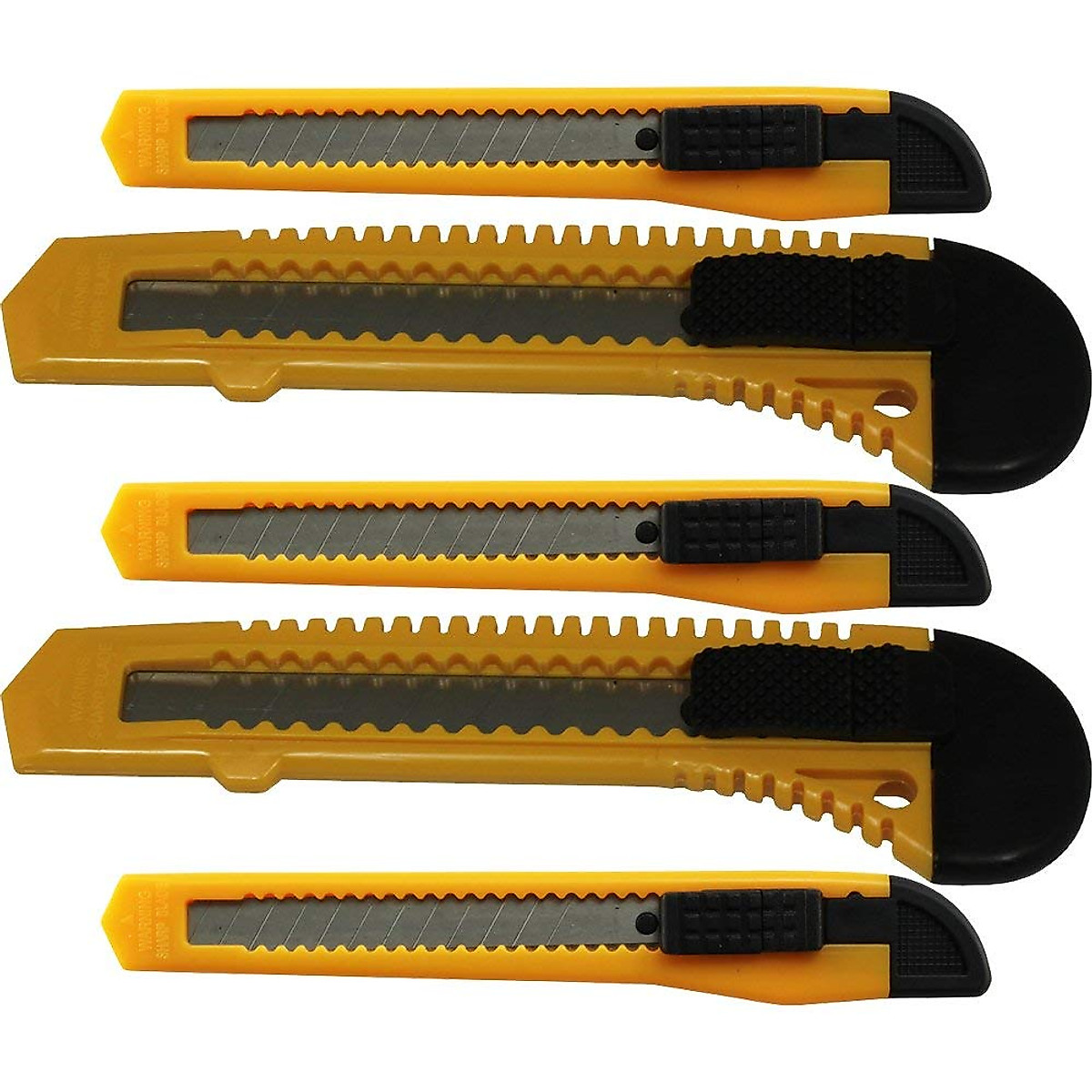 10 Heavy Duty Box Cutters Openers Utility Knives with Snap off Blades (Variety Knife Set)