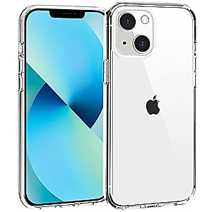 TENOC Phone Case Compatible for iPhone 13 Mini, Clear Case Shockproof Protective Bumper Slim Cover for 5.4 Inch 2021 Release