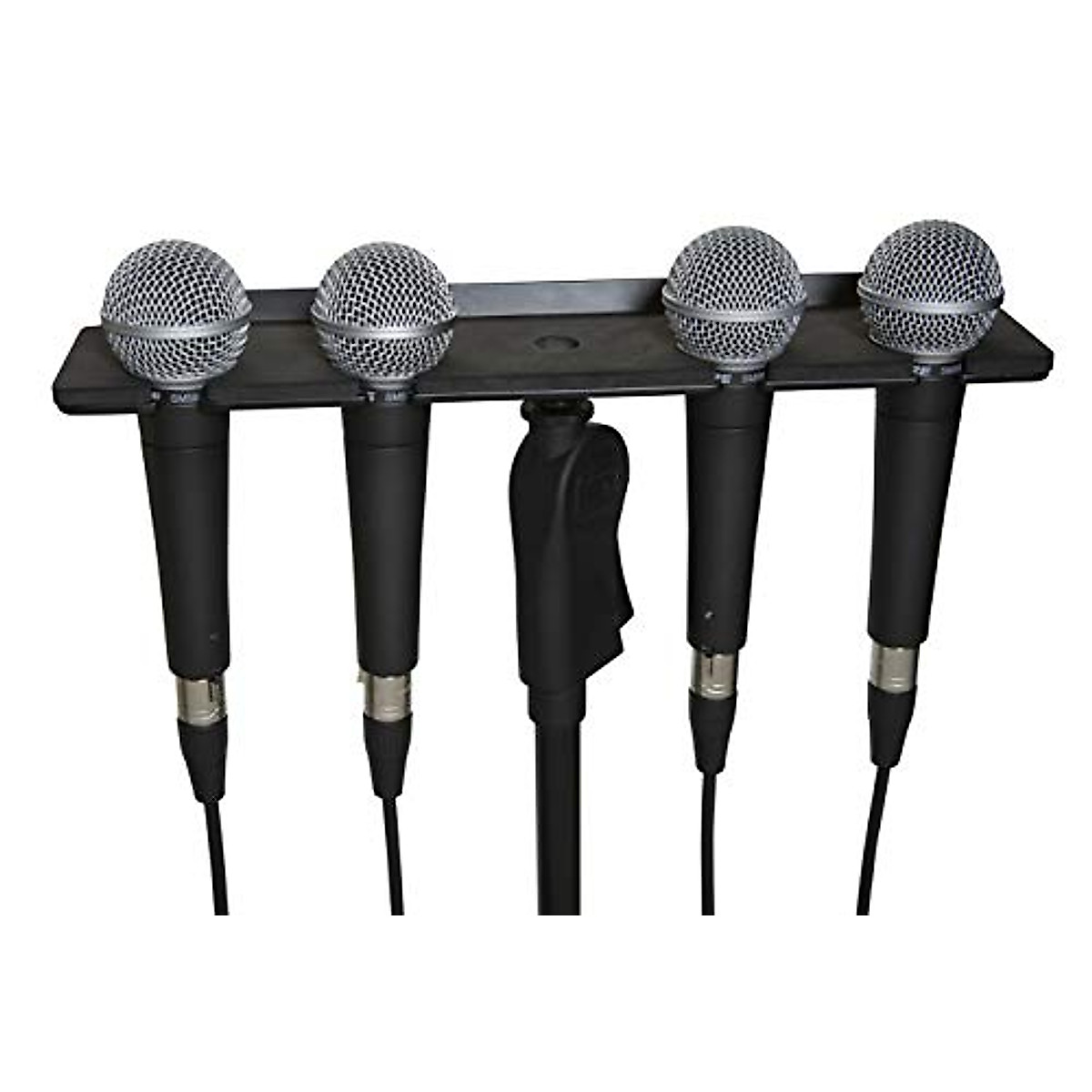 Gator Frameworks Multi Holder Stand Attachment Holdsup to (4) Microphones Wired or Wireless (GFW-MIC-4TRAY)