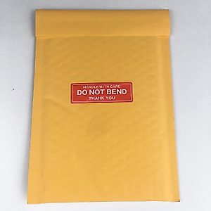 FirstZi 1x3 Inches Handle with Care - Do Not Bend - Thank You Self Adhesive Shipping Warning Labels for USPS Envelope, 1000 Stickers Per Roll