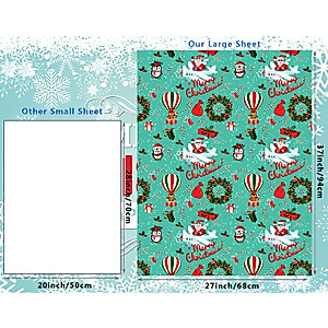 BOLIANNE Christmas Wrapping Paper for Kids Boys Girls - Funny Xmas Holiday Gift Wrap with Santa, Polar Bears, Horses for New Year Party - 6 Large Sheets, 27 x 37 Inch, High Gloss