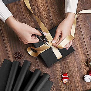 Custry 60 Sheets Black Tissue Paper Gift Wrap Paper Bulk for Graduation, Birthday Party,Arts Crafts,DIY,Halloween(14 x 20 Inch)