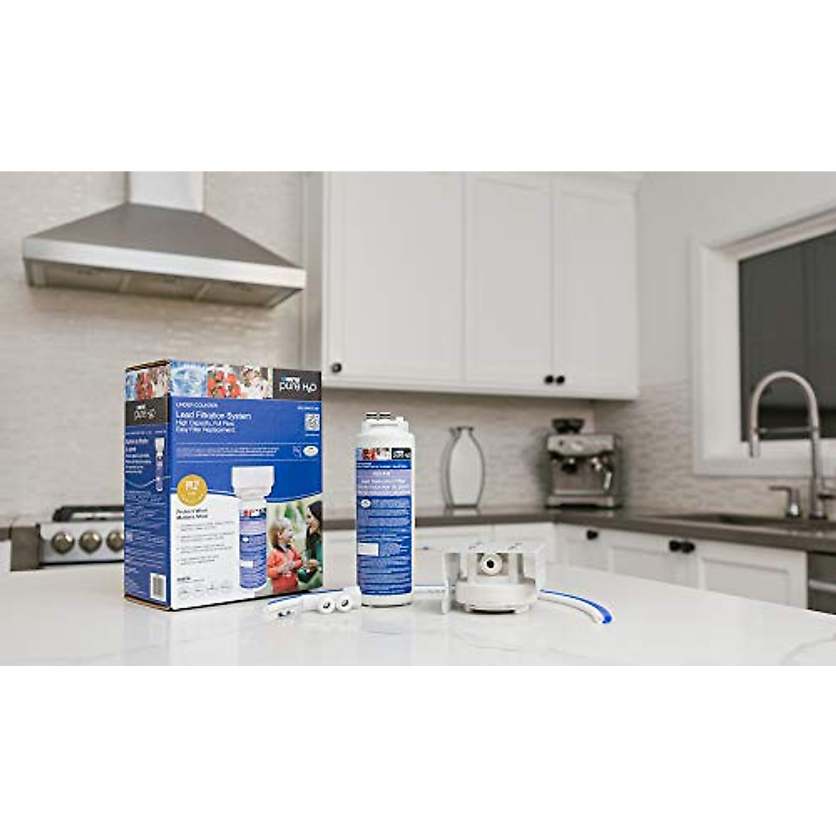 Watts Premier Pure H2O Full Flow, Under Sink Filtration System, 4,000 Gallon High Water Capacity, Reduces 99.2% Lead, White