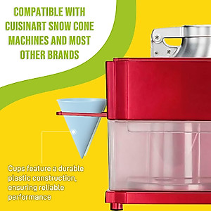 6-Pack Reusable Snow Cone Cups 6oz, Durable Plastic Cups for Your Snow Cone Maker - Leakproof Shaved Ice Cups - Ideal for Slushies, Shaved Ice Syrup, or Juice