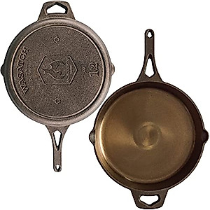 Backcountry Iron 12 Inch Smooth Wasatch Pre-Seasoned Round Cast Iron Skillet