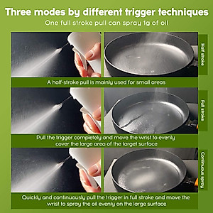 Mistifi Oliver Oil Sprayer for cooking, Spray bottle 6oz, Non-Aerosol Refillable Dispenser Oil Mister FS600 Less is More