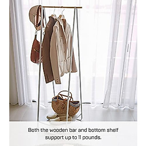 Yamazaki Shelf Home Free Standing Hanger | Steel | Coat Rack, One Size, White