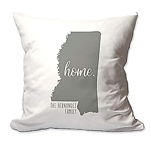 Pattern Pop Personalized State of Mississippi Home Throw Pillow Cover - 17X17 Throw Pillow Cover (NO Insert) - Decorative Throw Pillow Cover - Soft Polyester