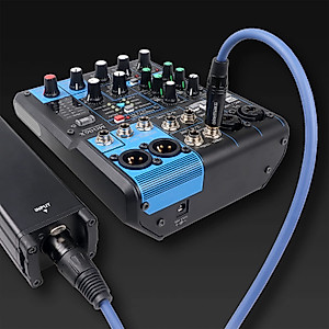 DREMAKE XLR Male to 1/4 Inch 6.35mm/6.5mm TRS Plug Balanced Interconnect Cable 3 Pack, 6 Foot XLR to Quarter inch Mic Cable for Mixing Console, AMP, Speaker System, Power Amplifier