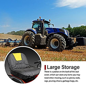 EMVANV Lawn Mower Seat Cover, Garden Protective Case Seat Cover, Heavy Duty Elastic Band Lawn Mower Anti Slip Seat Cover, Waterproof Tractor Seat Cover for Riding Lawn Mower(Grey)