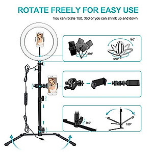 Godox LR120 12" LED Ring Light with Desktop Stand & Cell Phone Holder, USB Powered Conference Light CRI>90 Color Temperature 3000K to 6000K for TikTok/Live Stream/Makeup/Zoom Call & YouTube (Black)