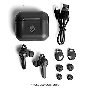 Skullcandy Indy ANC True Wireless In-Ear Earbuds / Active Noise Cancellation, Compatible with iPhone and Android, Bluetooth Earbud Headphone, Charging Case & Microphone, Best for Gym & Sports - Black