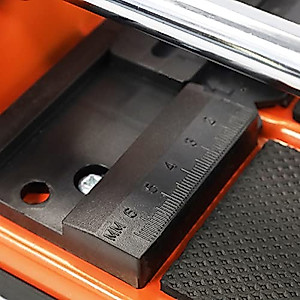 TILER 17 Inch Manual Tile Cutter, Professional Porcelain Ceramic Tile Cutter with Chrome Plated Solid Rails, Tungsten Carbide Cutting Wheel, Adjustable Fence Gauge, Anti-Skid Feet 8103E-2