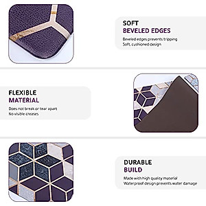 Anti Fatigue Mats for Kitchen Floor/Kitchen Accessories Floor Mats/Standing Mat for Standing Desk Home Office/Foot Pain Relief Non Slip Mat/Ergonomic Design in 2 Piece/KC&N