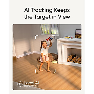 eufy Security Indoor Cam S350, Dual Cameras, 4K UHD Resolution Security Camera with 8× Zoom and 360° PTZ, Human/Pet AI, Ideal for Baby Monitor/ /Home Security, Dual-Band Wi-Fi 6, Plug in