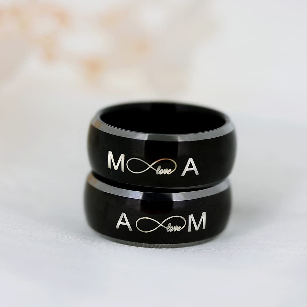 Personalized Promise Rings for Couples Infinity Love You Matching Rings for Couples Set Matching Wedding Engagement Bands for Him and Her Couples Rings Anniversary Birthday Gift for Him Her