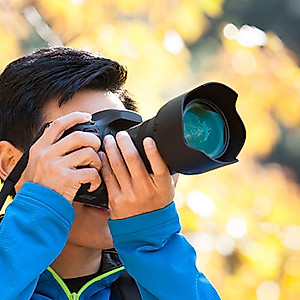 HB-69 Lens Hood Replacement with Lens for Nikon AF-S DX 18-55mm f/3.5-5.6G VR II D3200 D3300 D5200 D5300 Lens