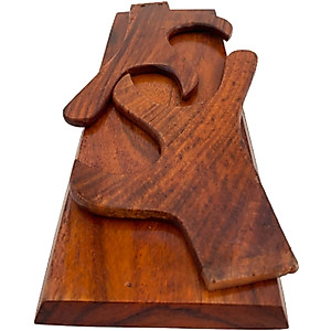 Gurkha Kukri Display Wooden Stand- Two Tier Handmade Wooden Kukri Knife Stand Fit for Size 14-17 Inch Long Kukri included Handel and Blade Real Nepaloden Sword Kukri Knife Display Wooden Stand