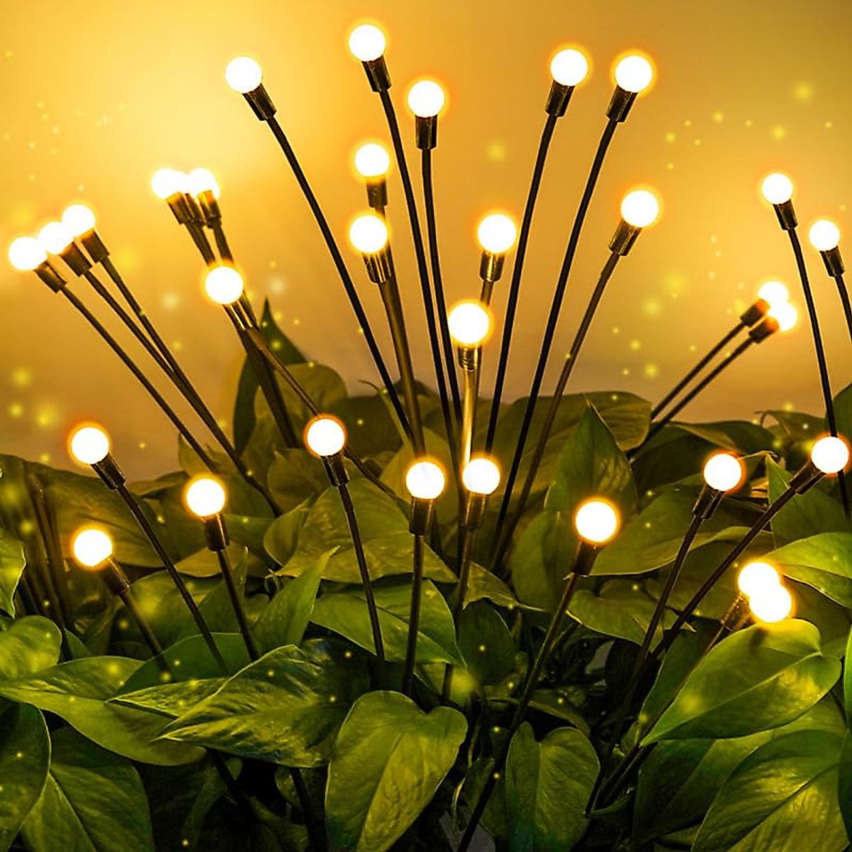 ZUPIIY 10-Pack Solar Garden Lights Outdoor, Upgraded Solar Swaying Lights Waterproof, Sway by Wind, Solar Lights with Highly Flexible Copper Wires, Decorative Lights Yard Patio Pathway Decor