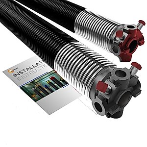 Garage Door Torsion Springs 218x1.75x33 | for Left and Right Side of Garage Doors | Fix and Repair 7 or 8 Feet Garage Door | Precision E-Coating 5-Year Warranty Min. 30,000 Cycles (Pair)